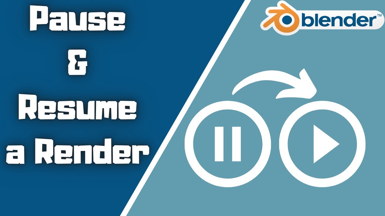 How to pause & resume a render in Blender! - YouTube