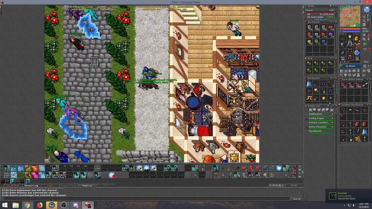 Tibia Helera 12.2.18 Thais temple kills - THE LOOT!!!!!!!11 - YouTube