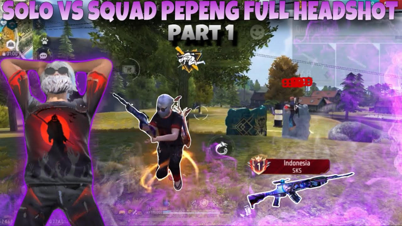 SOLO VS SQUAD PEPENG FULL HEADSHOT!!!PART 1 - YouTube
