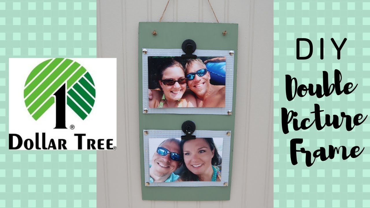 DOLLAR TREE DIY | Double Picture Frame | Farmhouse Inspired Look - YouTube