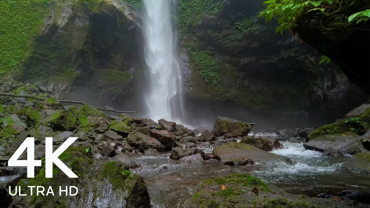 Relaxing Waterfall - 10 Hours 4K Beautiful Waterfall Sounds for ...