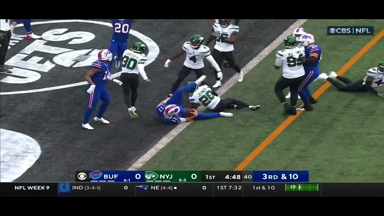 Josh Allen SCRAMBLE for TOUCHDOWN - YouTube