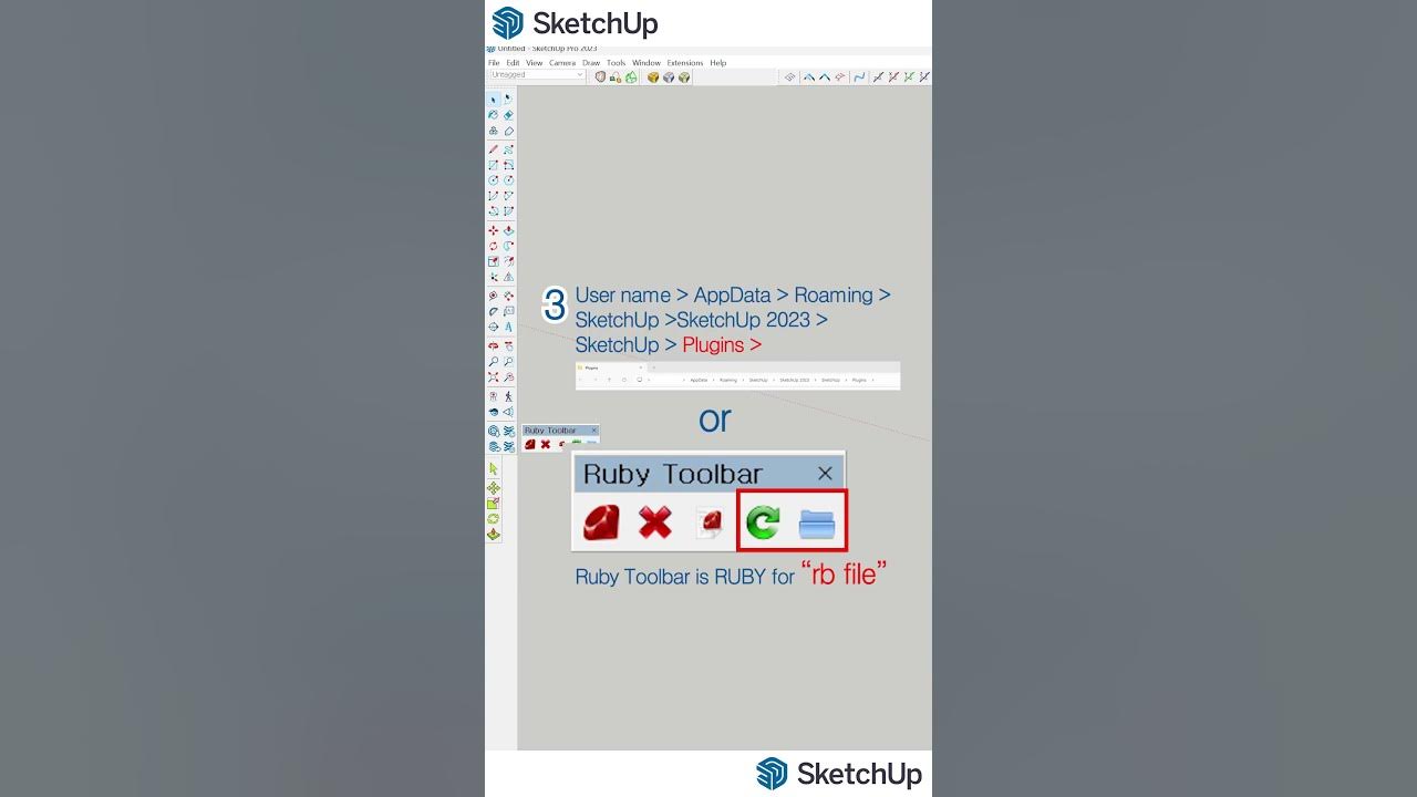 스케치업 루비설치 방법, SketchUp Ruby install, كيفية تثبيت روبي في SketchUp, Cómo instalar Ruby para ...