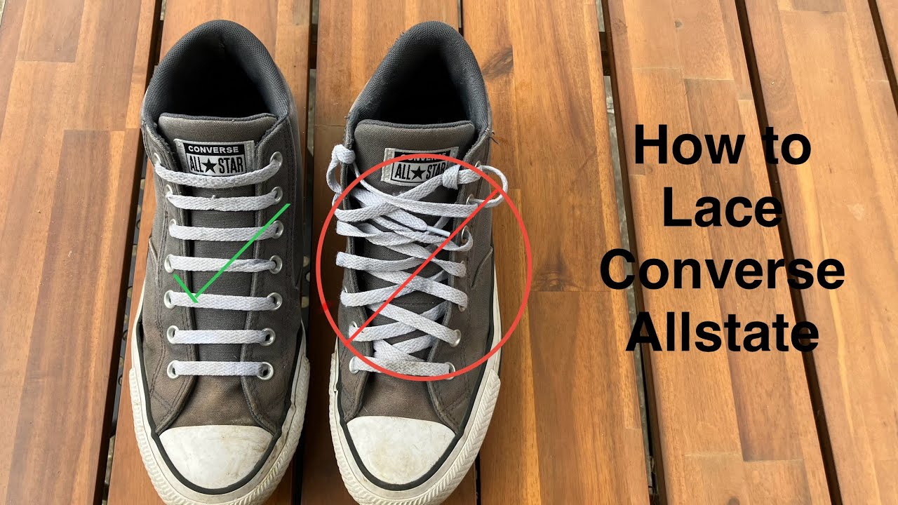 How to Bar Lace Converse Chuck Taylors | Clean & Classic Sneaker Lacing ...