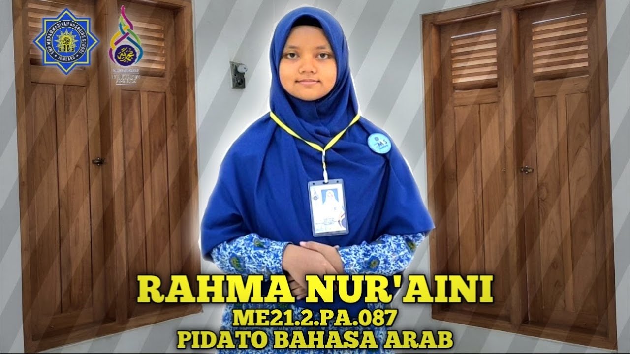 RAHMA NUR 'AINI PIDATO B. ARAB - YouTube