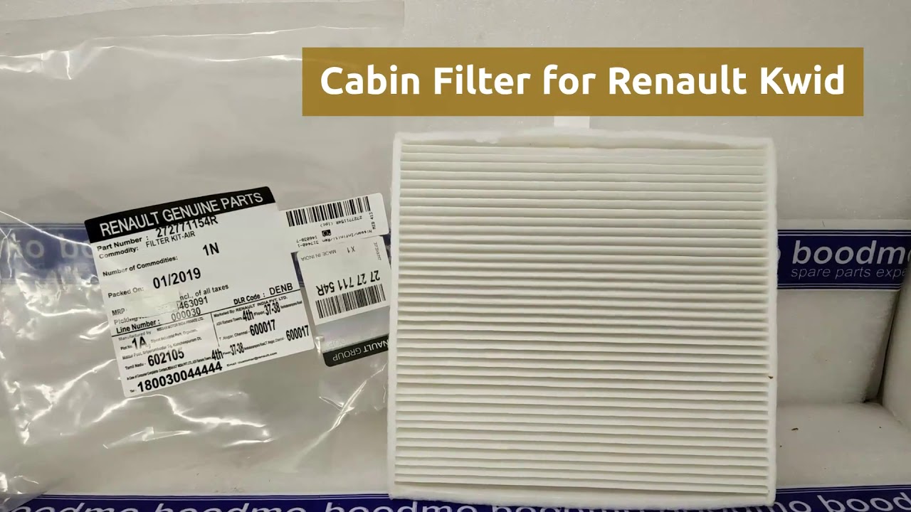 Cabin Filter for Renault Kwid - YouTube