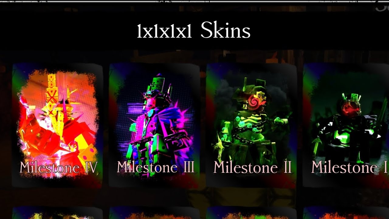 WINNING WITH EVERY UPDATED 1X1X1X1 MILESTONE SKINS | Forsaken - YouTube