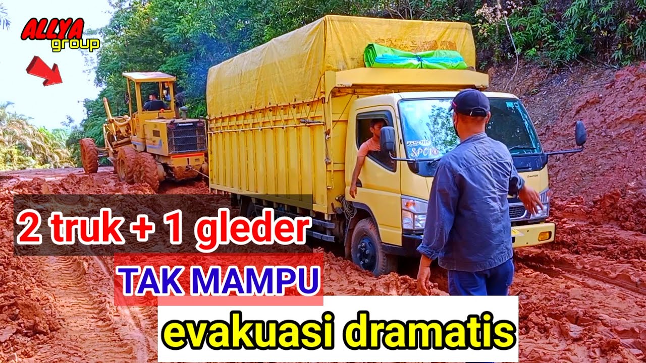 TRUK HDL SANGKUT DI TANAH HISAP CUKUP ALOT - YouTube