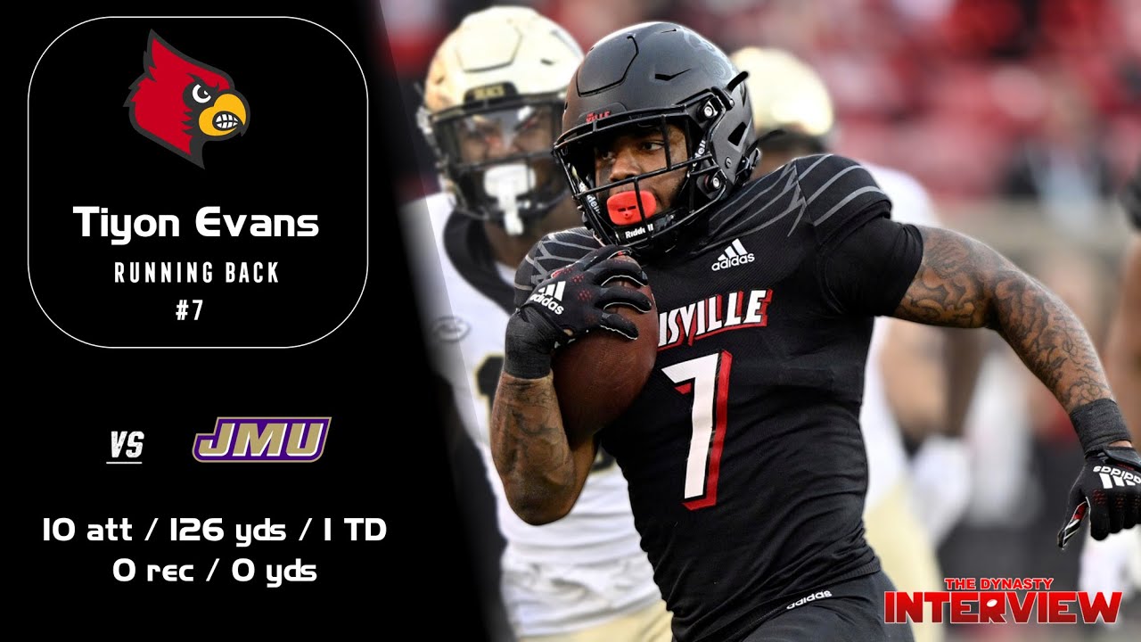Tiyon Evans - Louisville RB #7 vs James Madison (2022) - YouTube