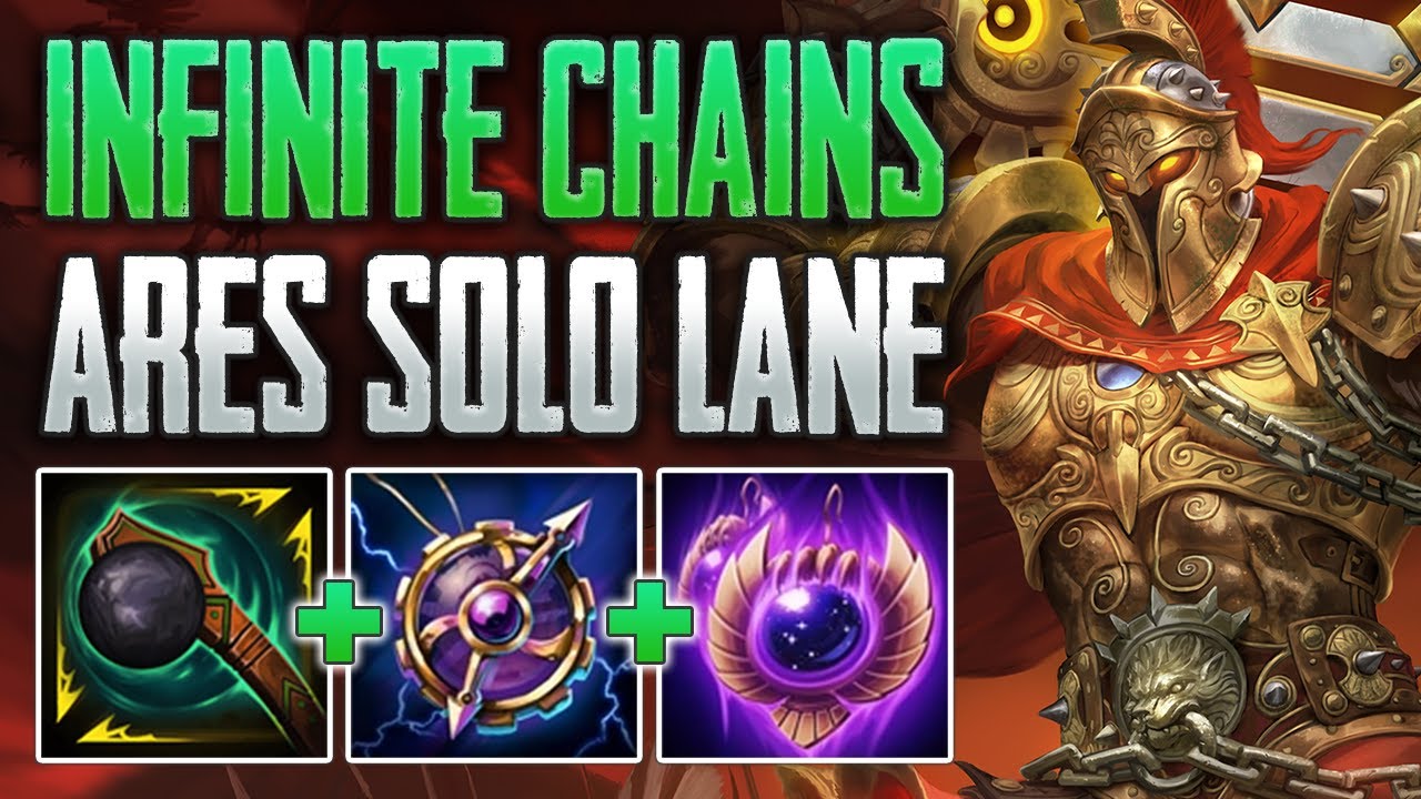 INFINITE CHAINS! Ares Solo Gameplay (SMITE Conquest) - YouTube