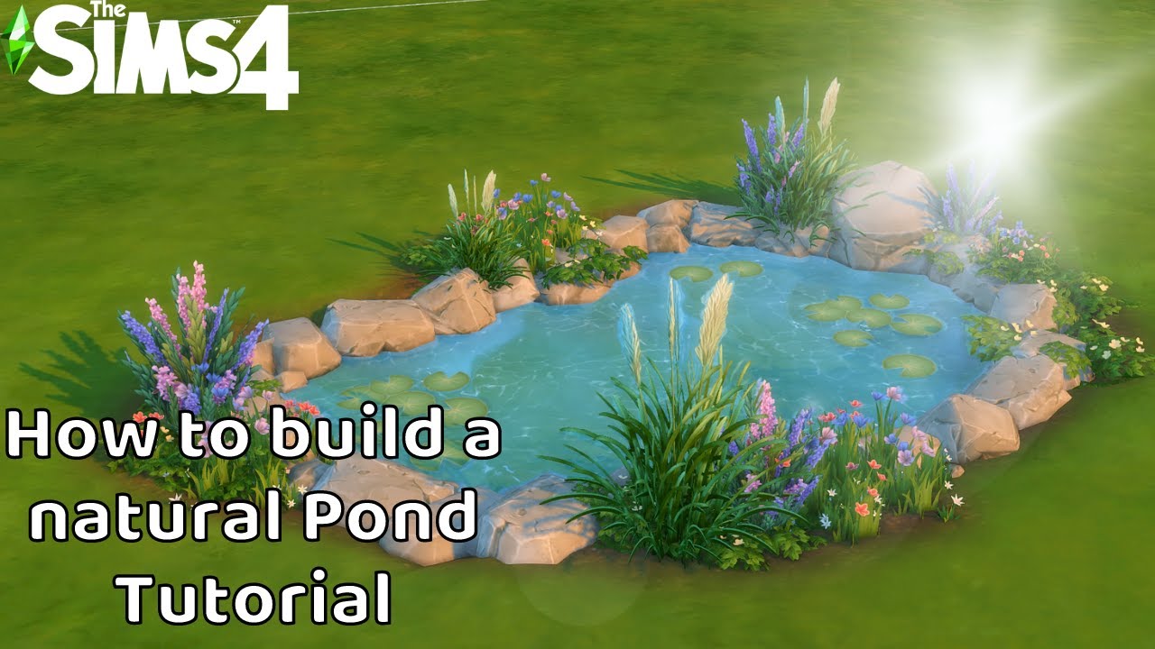 How to build a natural looking pond in the Sims 4 - YouTube