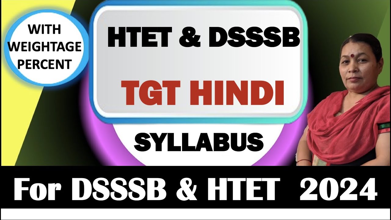 HTET TGT Hindi Syllabus 2024 | DSSSB & HTET Exam Preparation | Complete ...