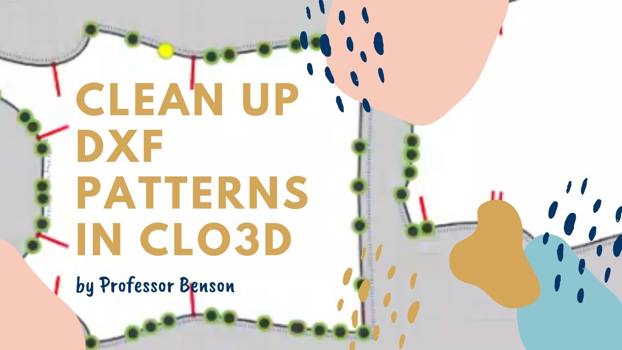 How to get rid of excess points an imported DXF files in CLO3D - YouTube