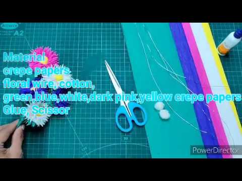 How to make paper Aster Flowers | paper Flowers | कागज के फूल | diy ...