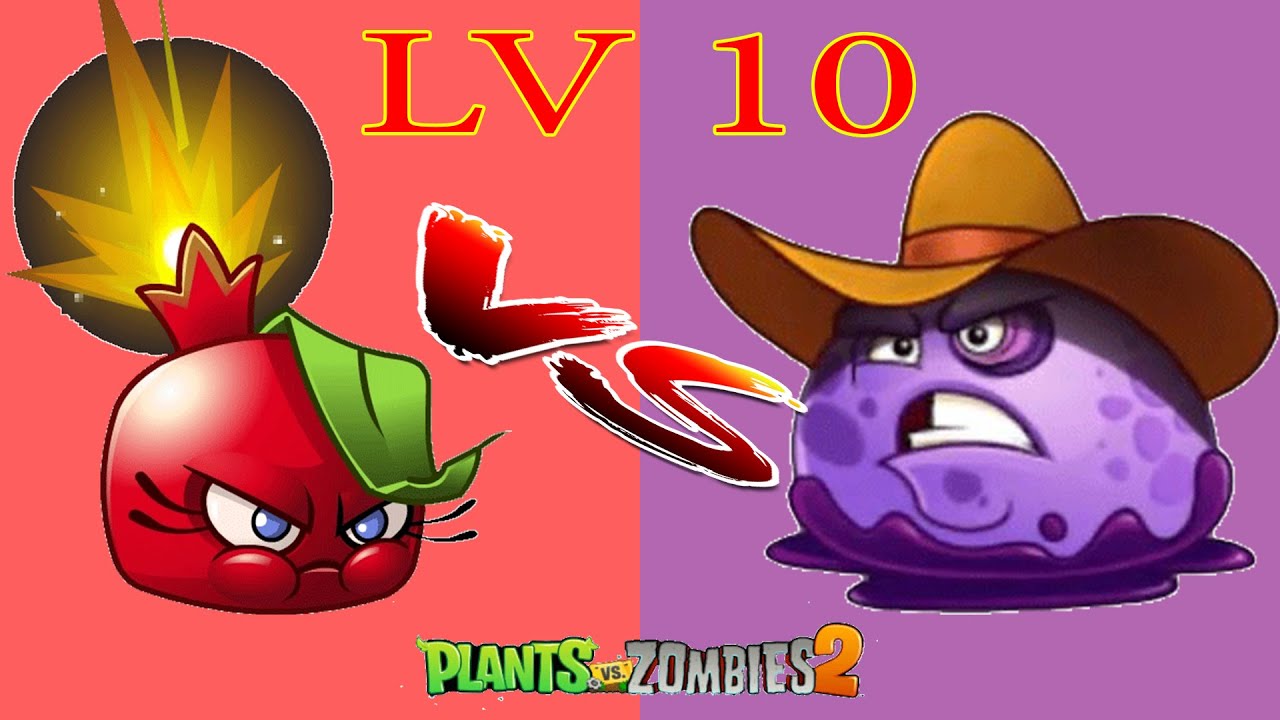Plants Vs Zombies 2 | Bombegranate vs Puffball (Max Level) Premium ...