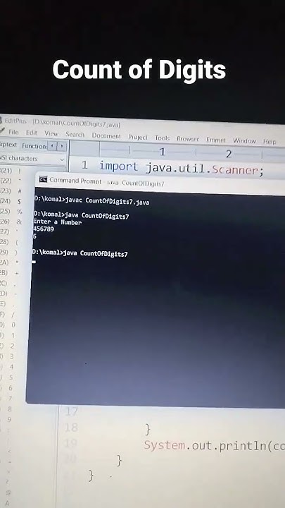Count of Digits in java programming??# - YouTube