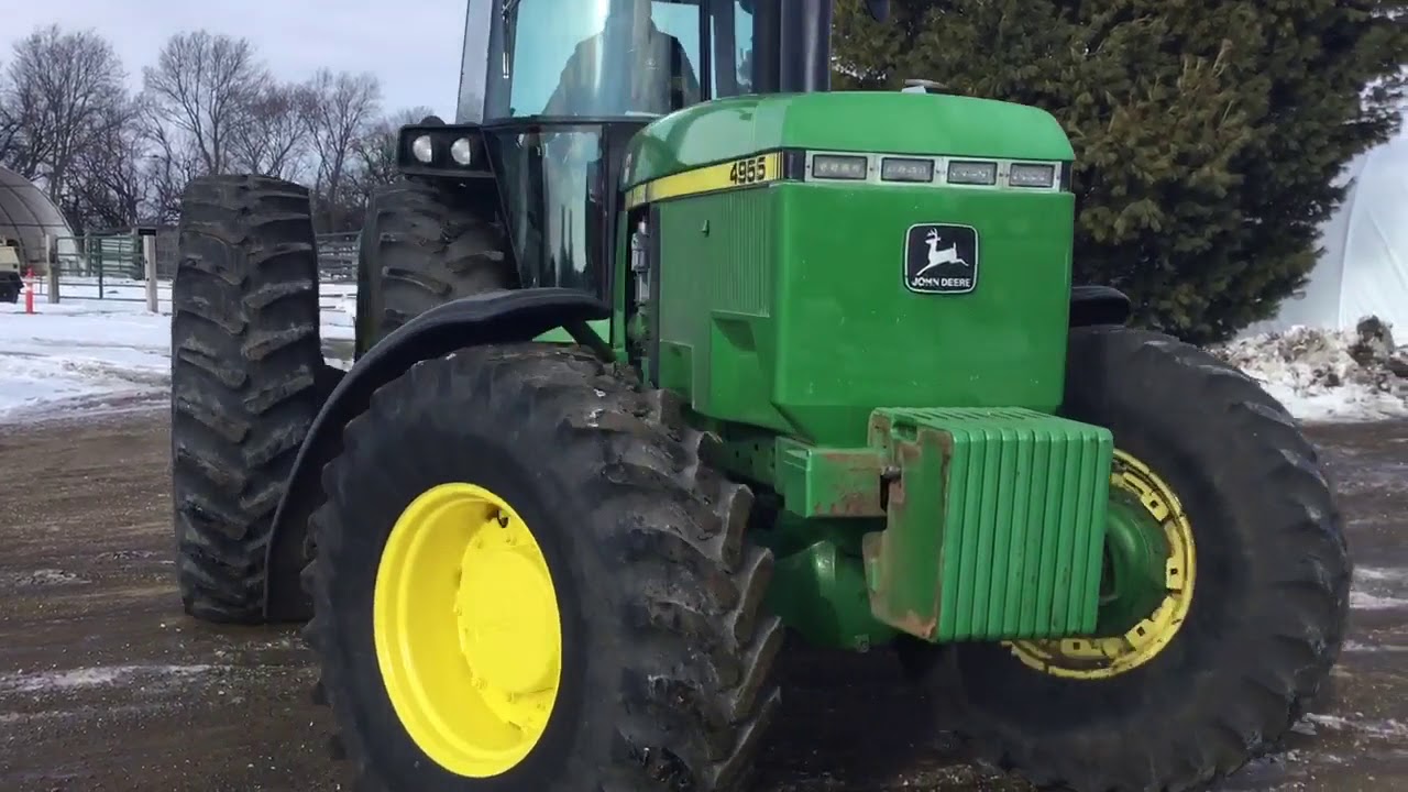1991 JOHN DEERE 4955 For Sale - YouTube
