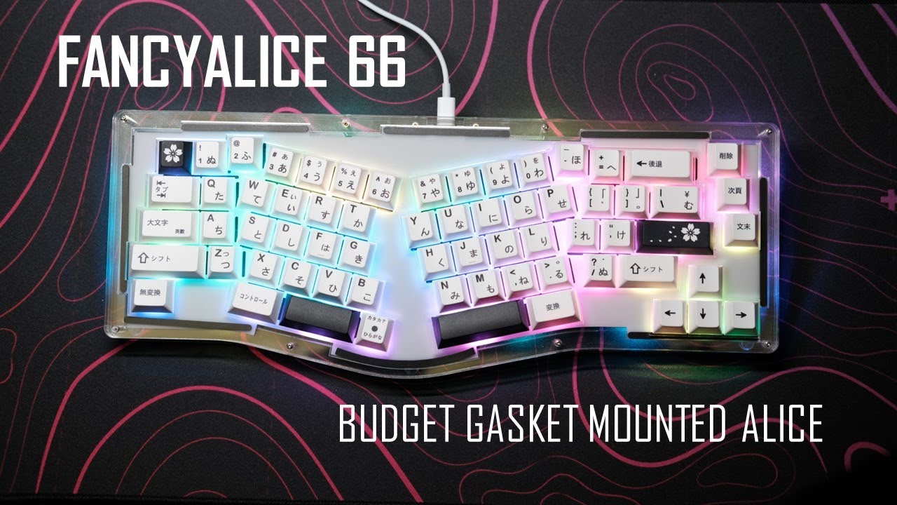 FancyAlice 66 | $80 Gasket Mounted Alice Keyboard! | Holy Bobas - YouTube