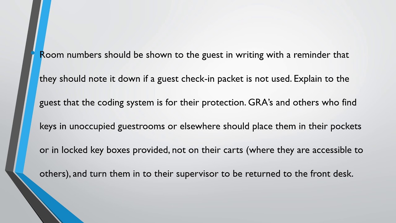 BHMCT/SEM 5th/FRONT OFFICE OPERATIONS & MANAGEMENT/KEY CONTROL SEM 5 ...