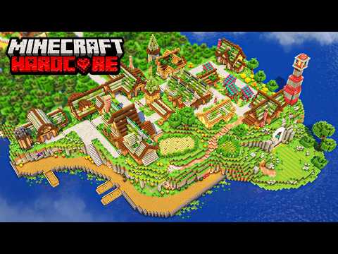 I Built a FARMING VILLAGE in Minecraft Hardcore