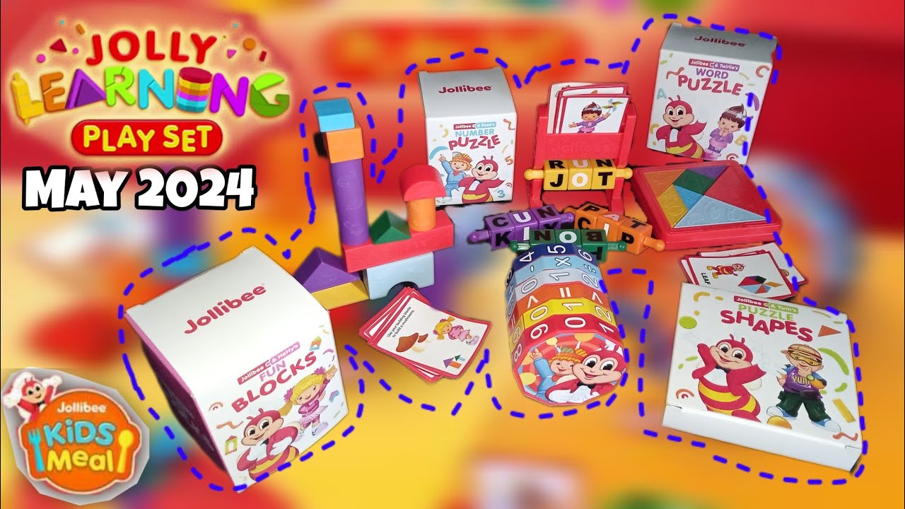 Jollibee Kids Meal Jolly Learning Playset May 2024 "Full Set" - YouTube