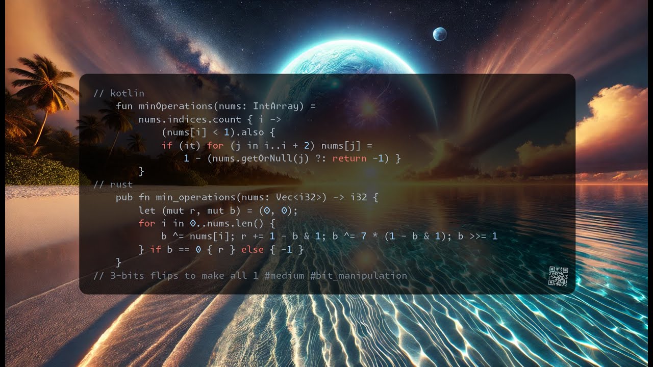 19032025 3191 Minimum Operations To Make Binary Array Elements 7948