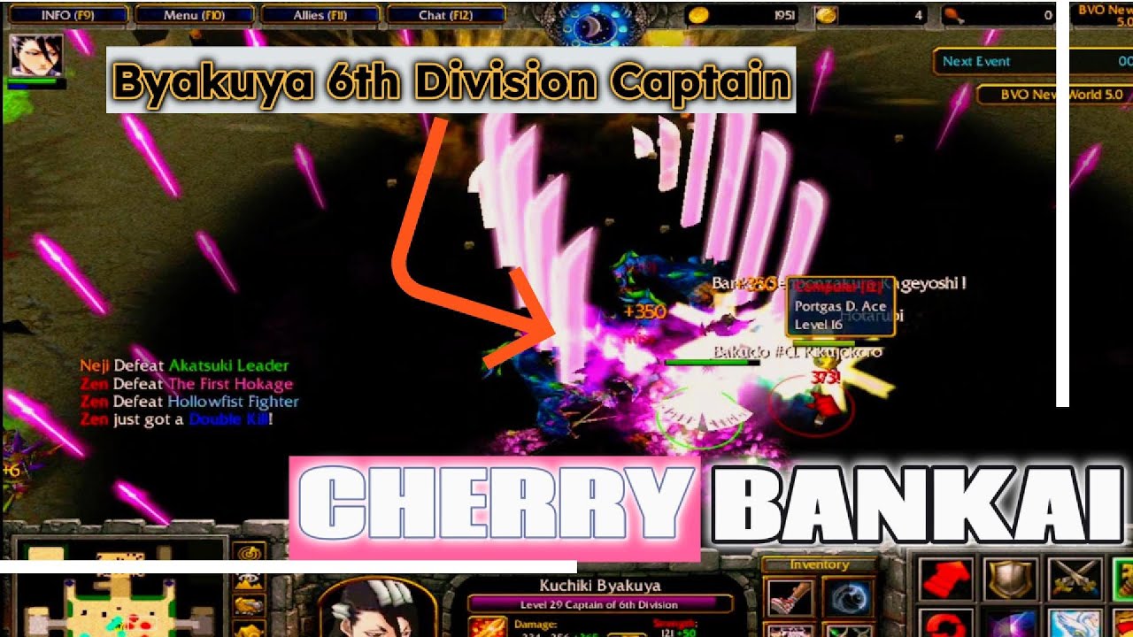 Byakuya Bankai| Bleach 6th Division Caption In Arena | Bleach Vs One ...