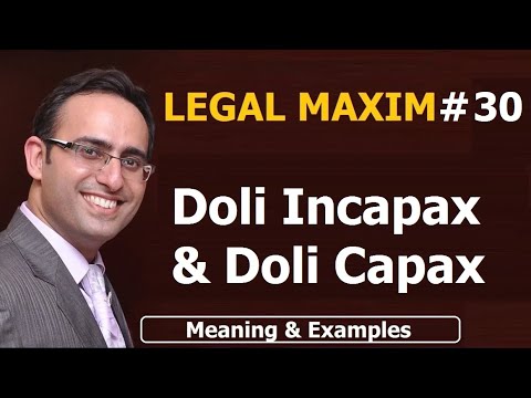 LATIN MAXIM -30 | Doli Incapax & Doli Capax | LEGAL MAXIM-30 | Meaning ...