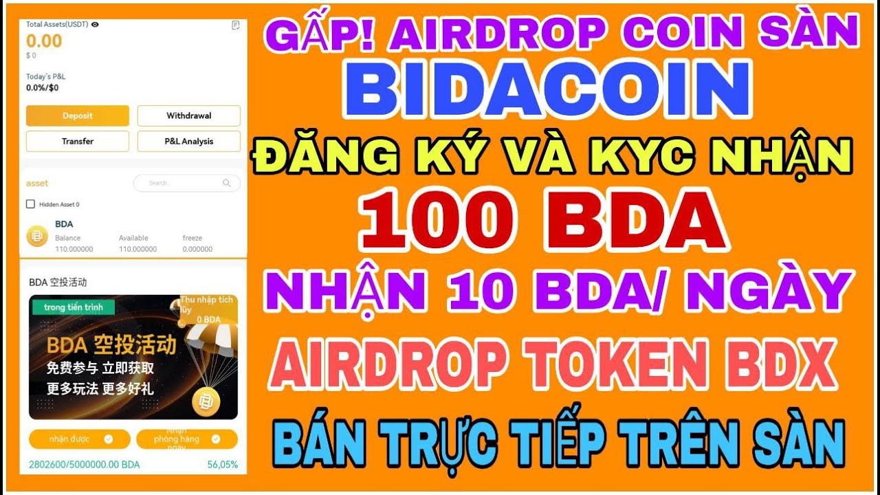 BIDACOIN - coin sàn nhận 100 BDA khi đăng ký, claim 10 BDA mỗi ngày ...
