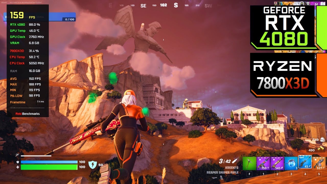 Fortnite Chapter 5 Season 2 l RTX 4080 + Ryzen 7 7800X3D l 1440p High ...