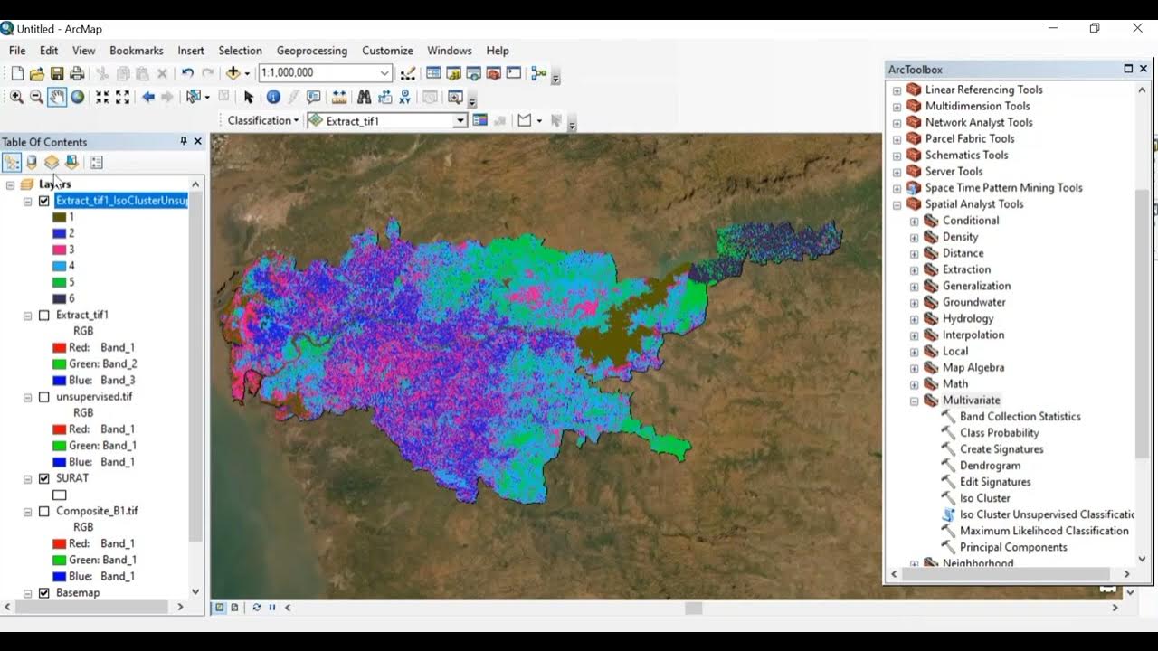 LULC MAP - UNSUPERVISED CLASSIFICATION IN ArcGIS and Calculation of Land Use Areas - YouTube