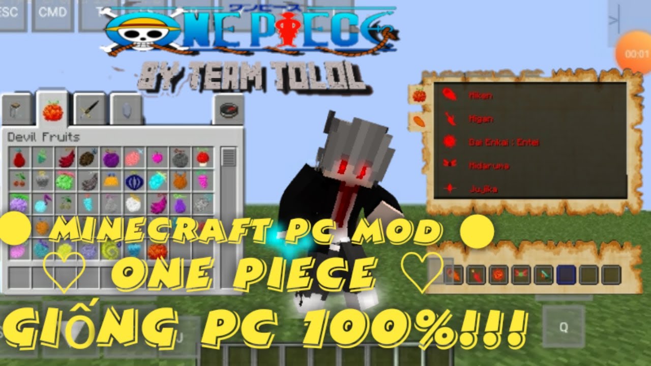 Cách Cài Mod One Piece Minecraft Forge Giống Pc 100% - YouTube
