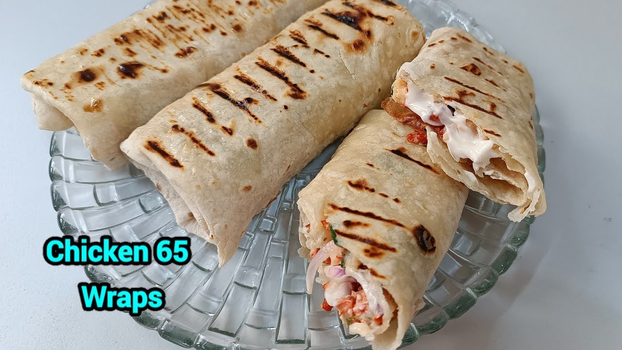Chicken 65 Wraps Recipe | Chicken Wraps | Chicken Roll Recipe | Chicken ...