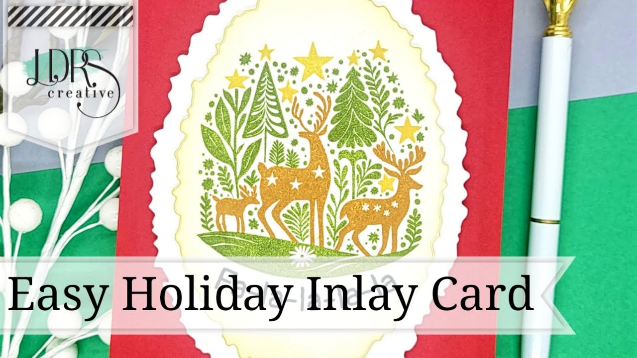 Easy Holiday Inlay Card - YouTube