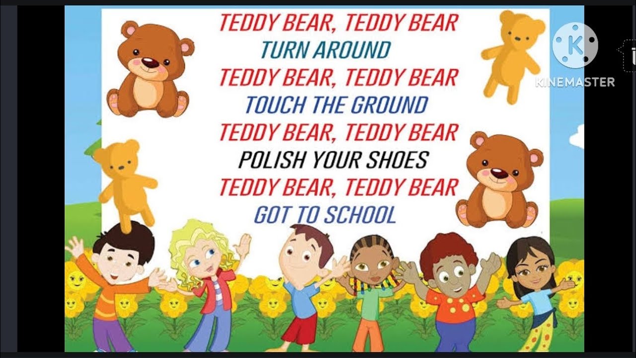 Kids Rhymes || Kids Poems #teddy bear Teddy bear👶kids easy learning ...