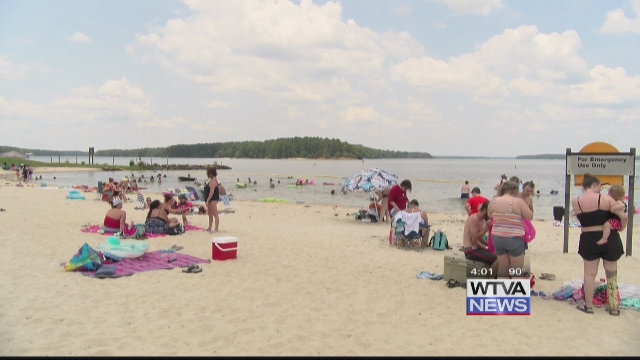Beach goers back at Old Bridge Beach - YouTube