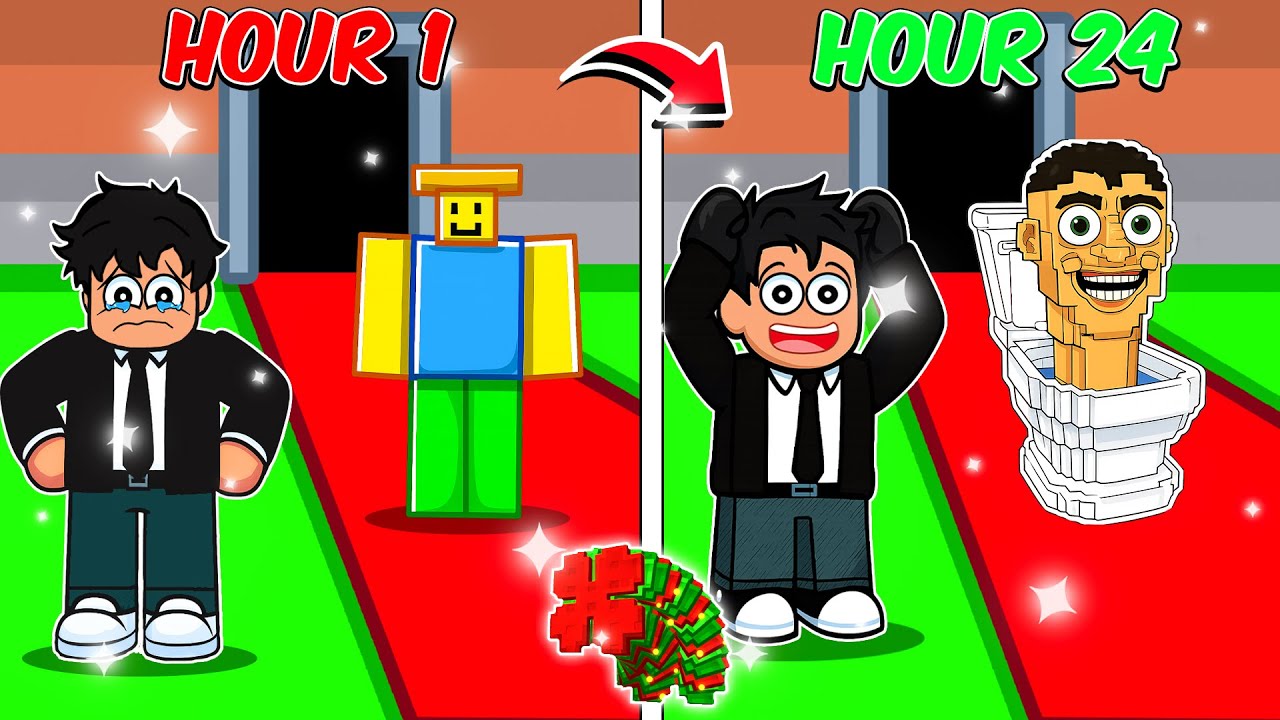 I Spent 24 Hours with 15x LUCK in Steal a Brainrot Roblox! - YouTube