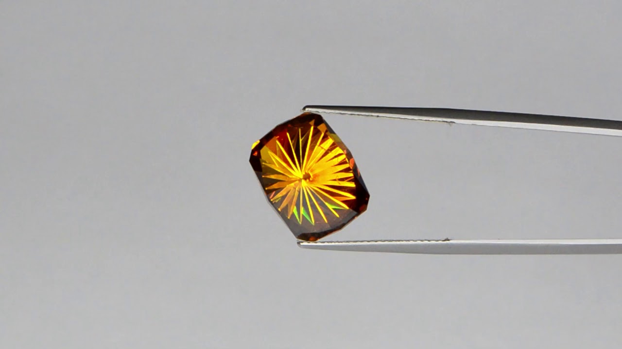 faceted gem sphalerite - 13.17 ct - YouTube