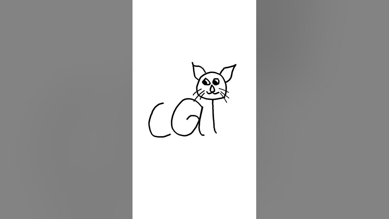 Cat-Cat🐺//How to draw a cat from word Cat//Bappa Art Box - YouTube
