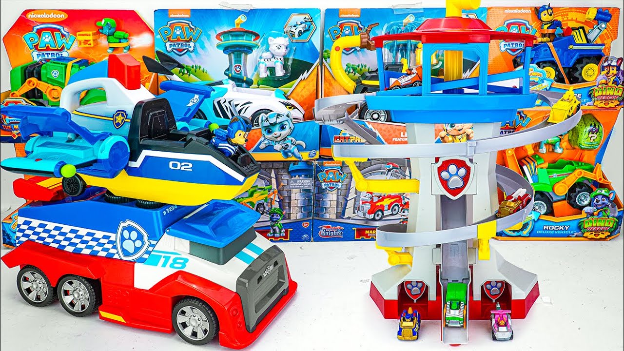 Paw Patrol Unboxing Collection Review | PAW Patrol Rescue Mobile Pit ...