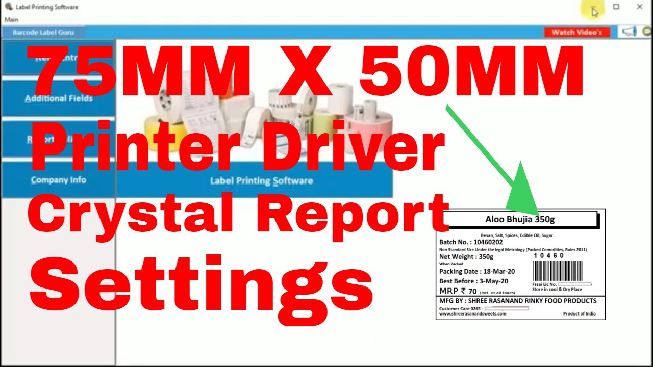 Margin settings guide in Thermal Label Printer and Crystal Report File ...