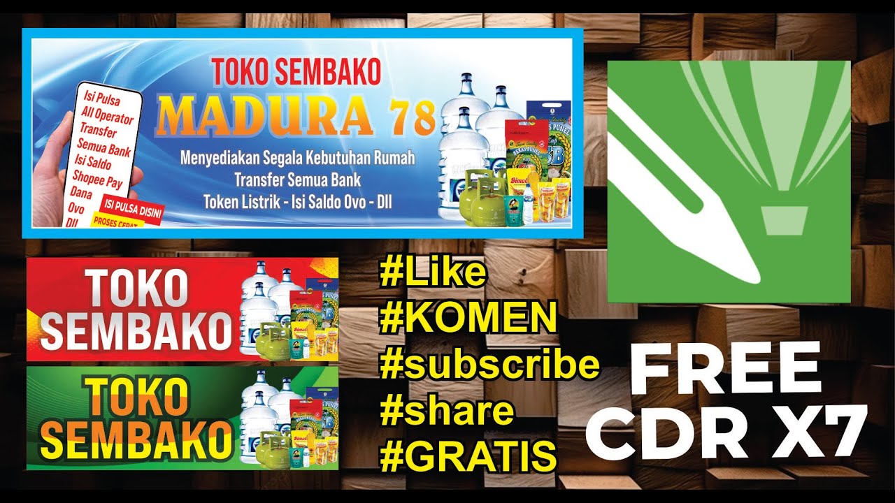 banner Spanduk Sembako Free CdrX7 - YouTube