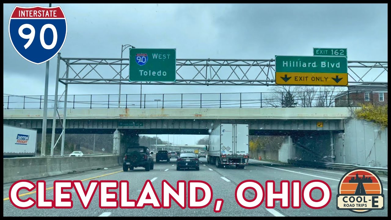 I-90 WEST Downtown Cleveland to Avon, Ohio - YouTube