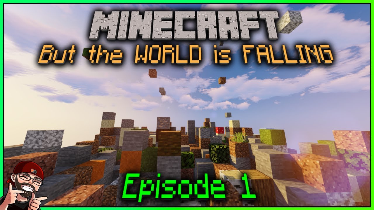 Minecraft but the WORLD is FALLING - Falling Falling Episode 1 - YouTube