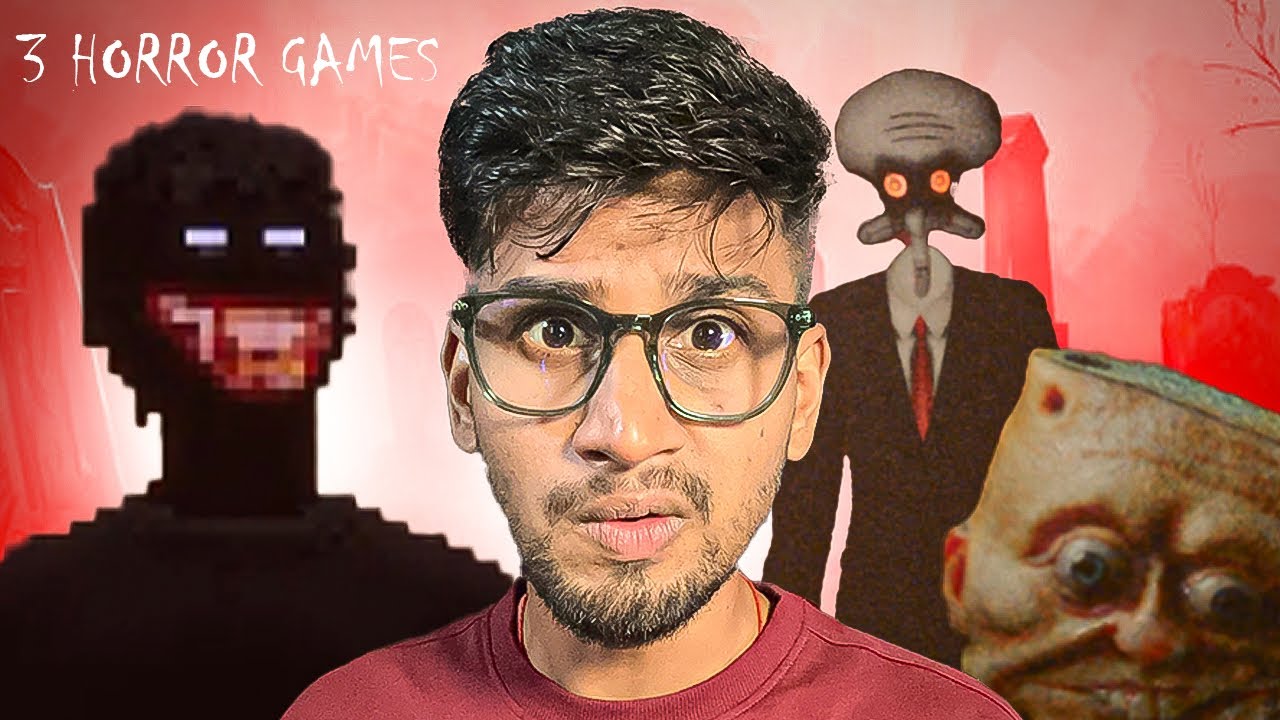 3 HORROR GAMES: SPONGEBOB HORROR + NIGHT KNOCKS + NIGHTFALL SECURITY REMAKE - YouTube