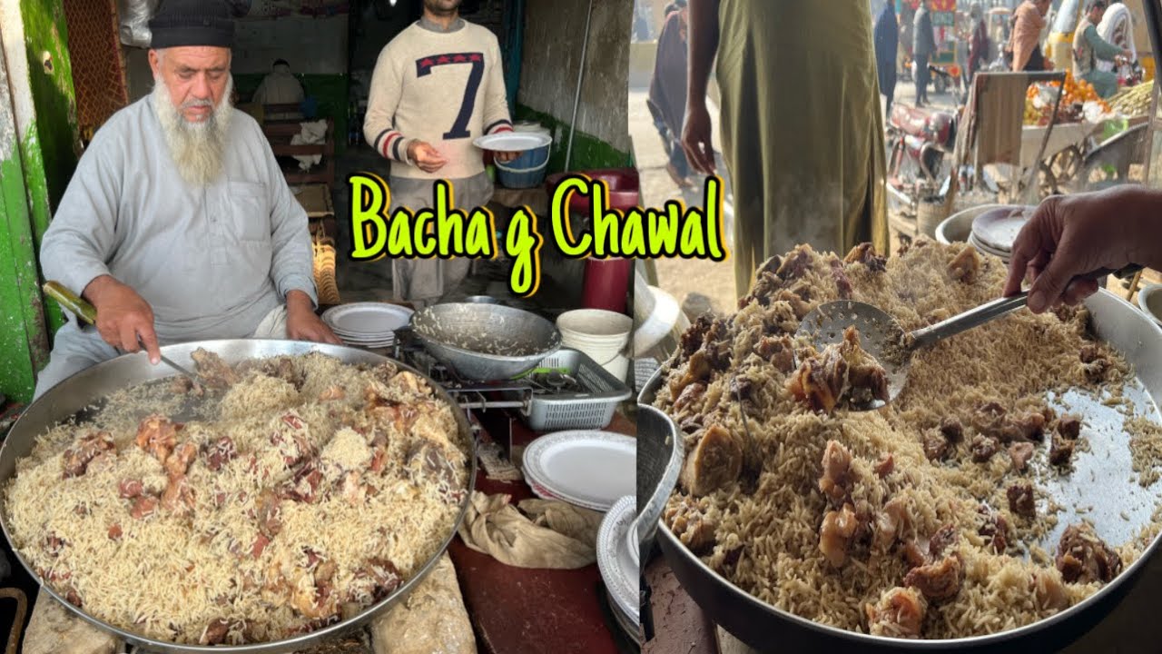 Local village Sunday Bazaar Bacha g most Famous Degi Chawal | Kp Food ...