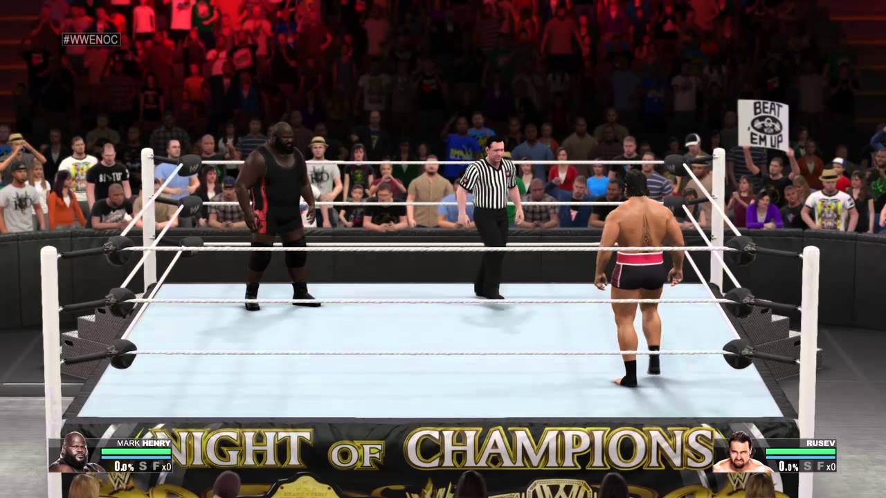 WWE 2K15. Mark Henry vs Rusev. Night of Champions 2014 - YouTube