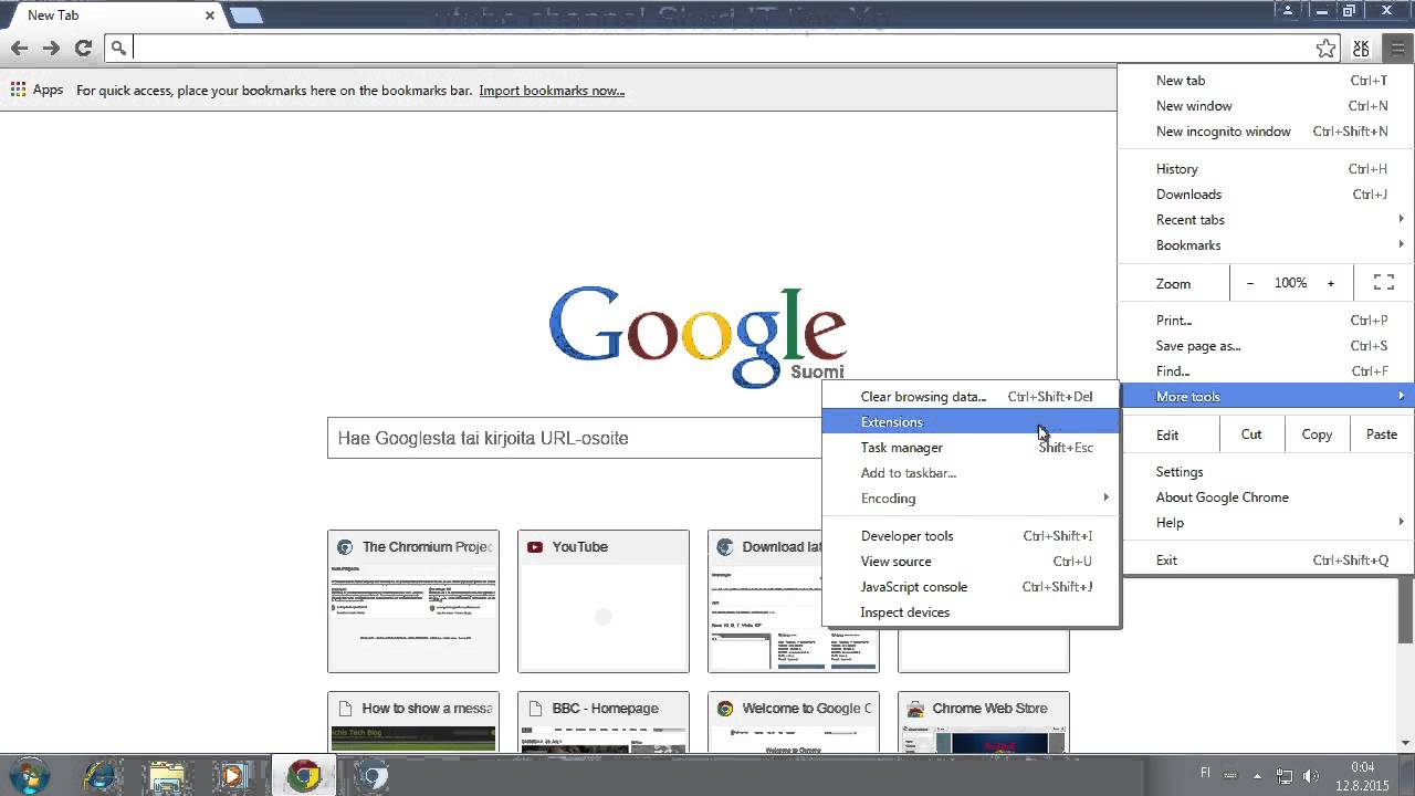 How to remove extensions / plugins from Google Chrome - YouTube