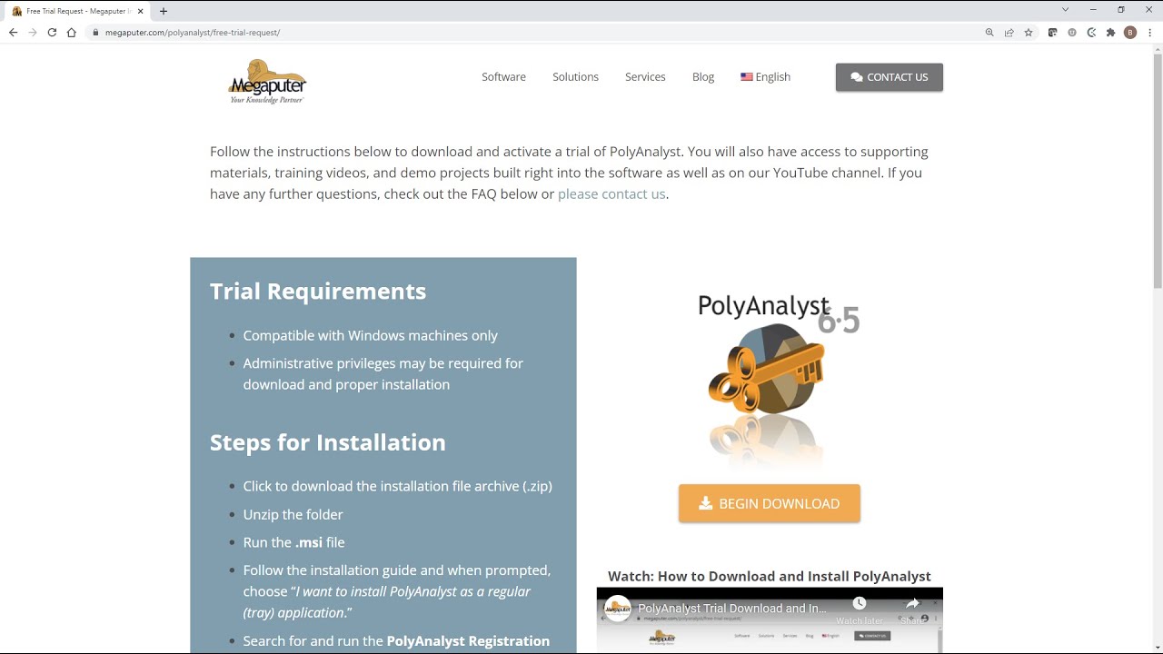 How to Install a Free Trial of PolyAnalyst - YouTube