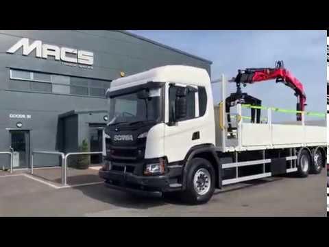 Scania (2019) P320 6 x 2 FASSI F155A2.22 with Brick Grab Crane Mounted ...
